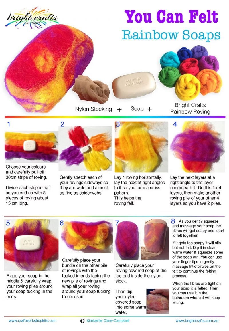 DIY -| Wet Felting Soap - Begginers - Bright Crafts