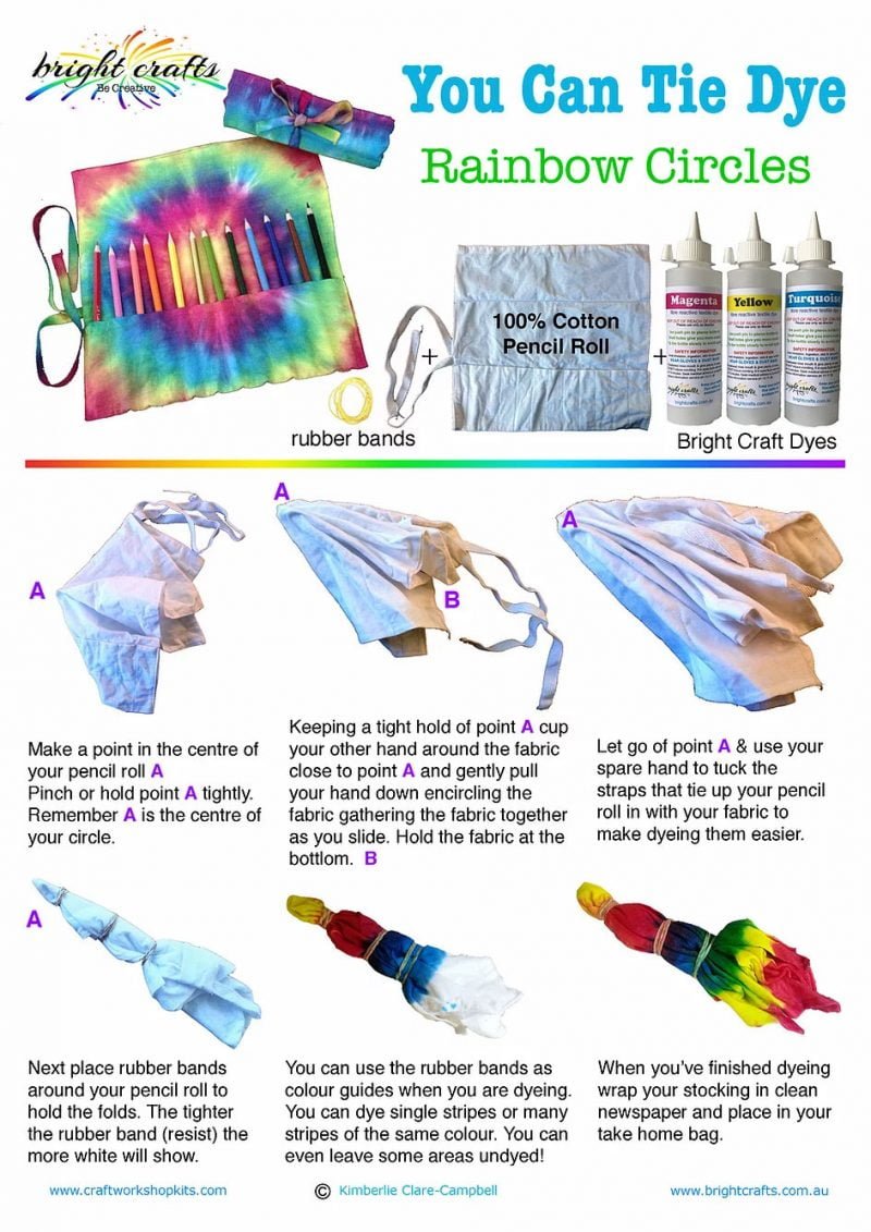 How To Tie Dye Circles or Targets - Bright Crafts